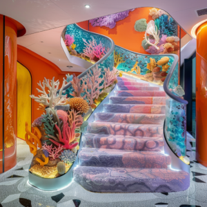 Coral Ascension: Exploring the Beauty of Coral-Inspired Staircases
