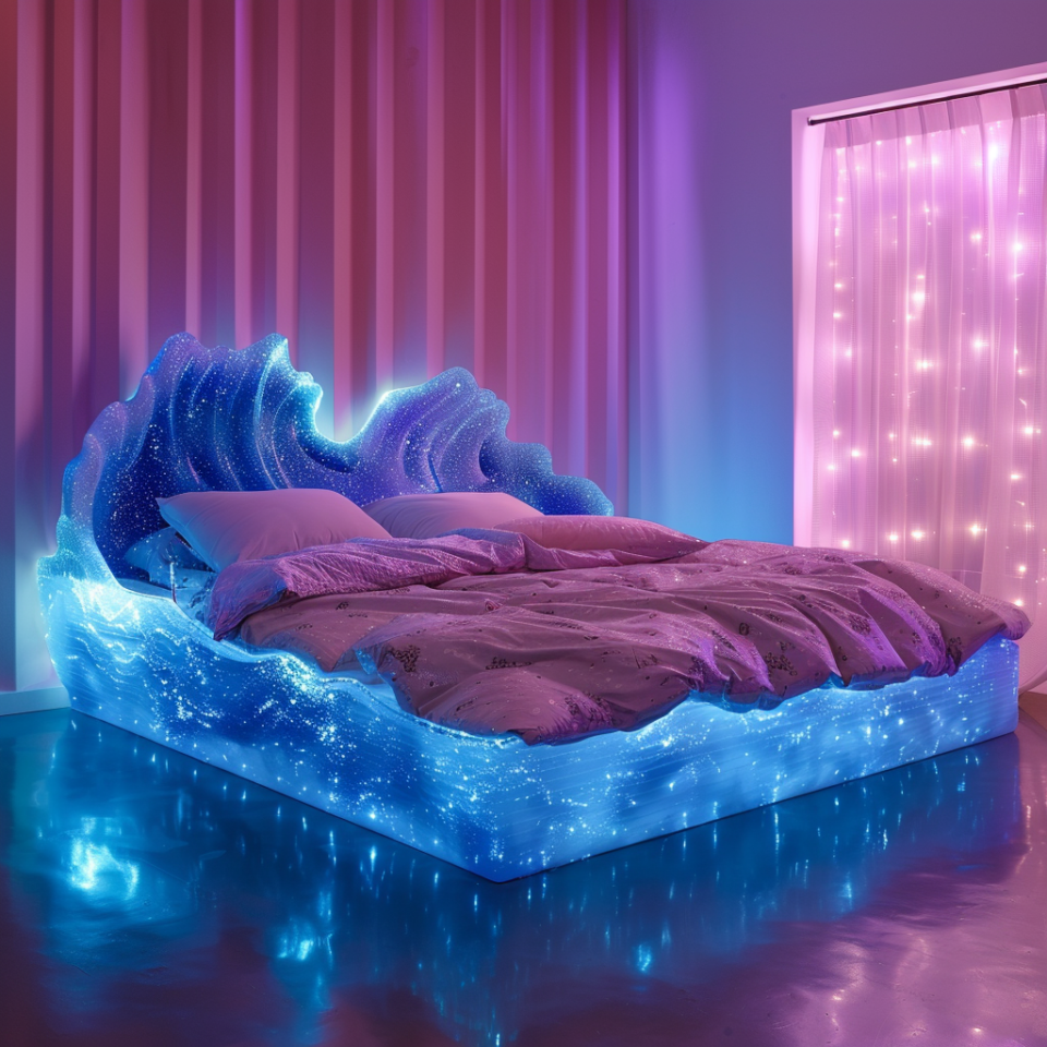 Bioluminescent Dreams: A Gallery of Radiant Wave Beds
