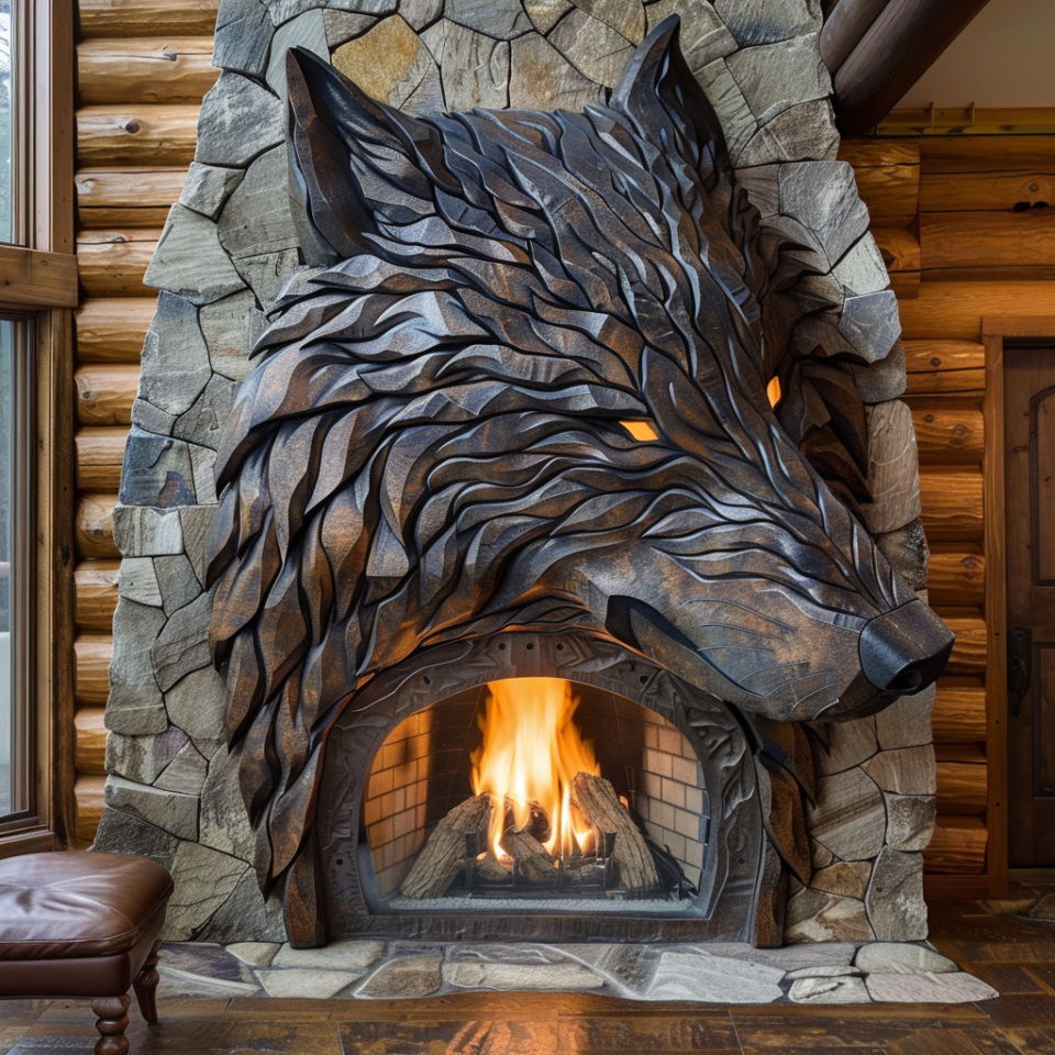 Embracing the Wild: Exploring the World of Wolf-Inspired Fireplaces