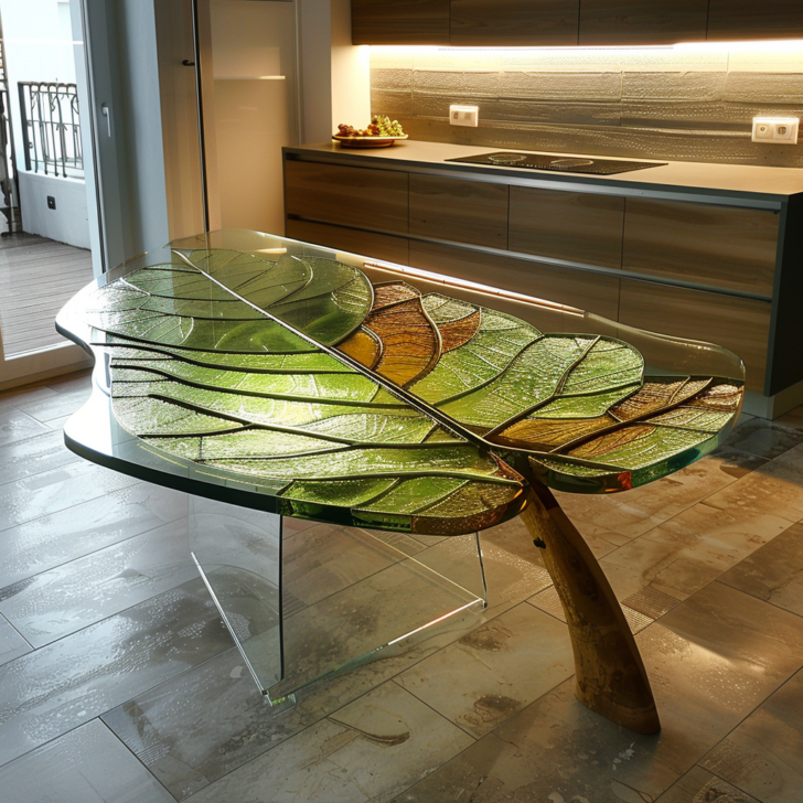 Natural Elegance: Leaf-Shaped Kitchen Tables to Bring the Outdoors In ...