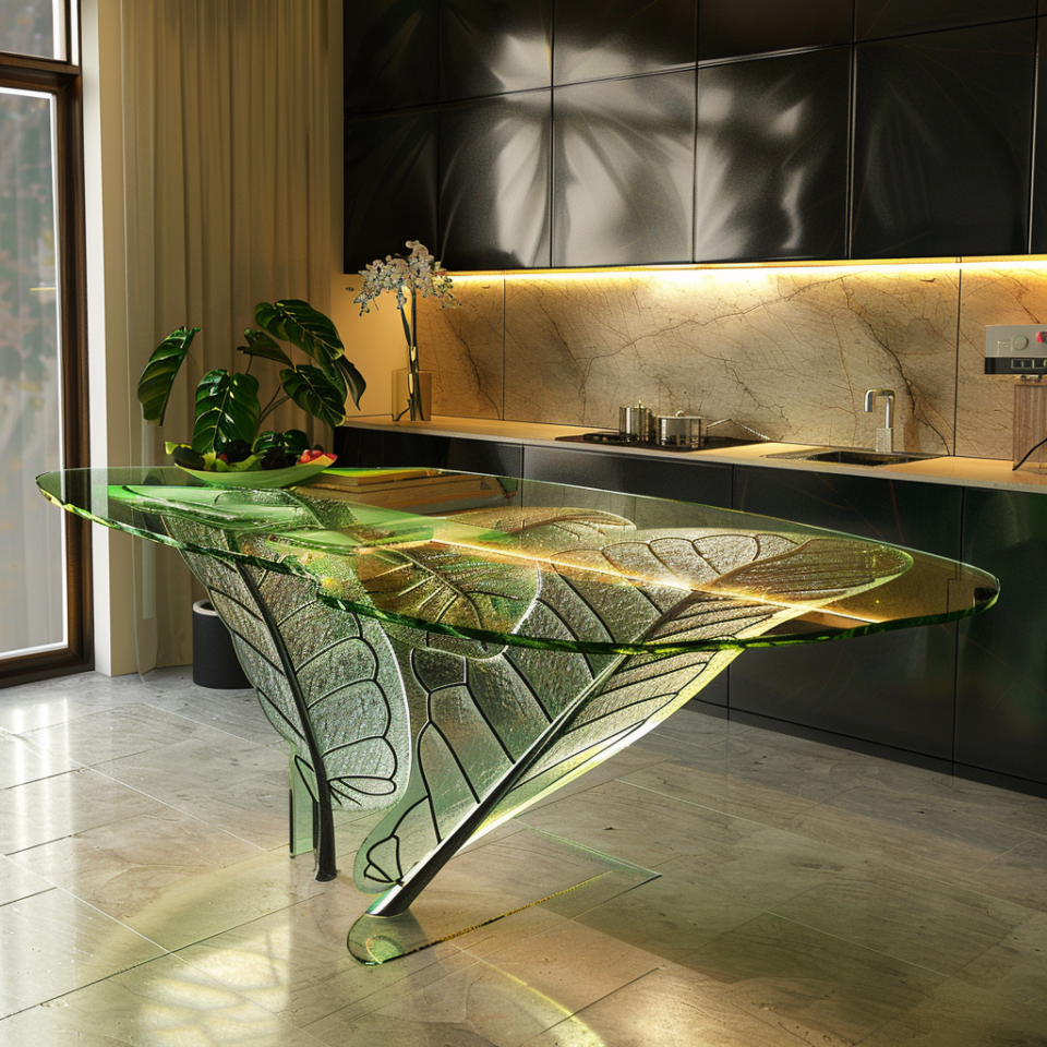 Natural Elegance: Leaf-Shaped Kitchen Tables to Bring the Outdoors In ...
