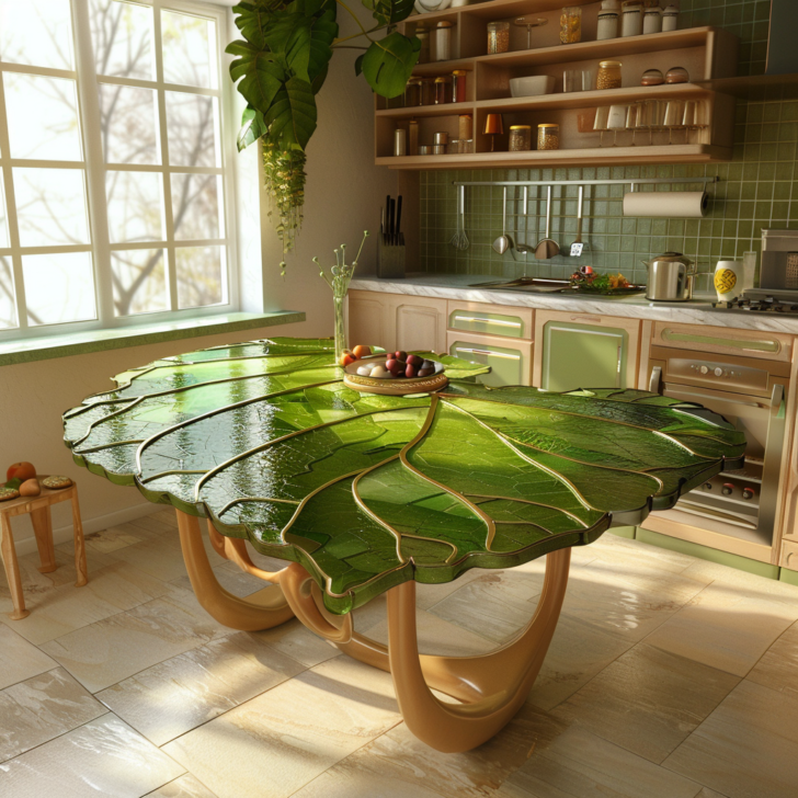 Natural Elegance: Leaf-Shaped Kitchen Tables to Bring the Outdoors In ...
