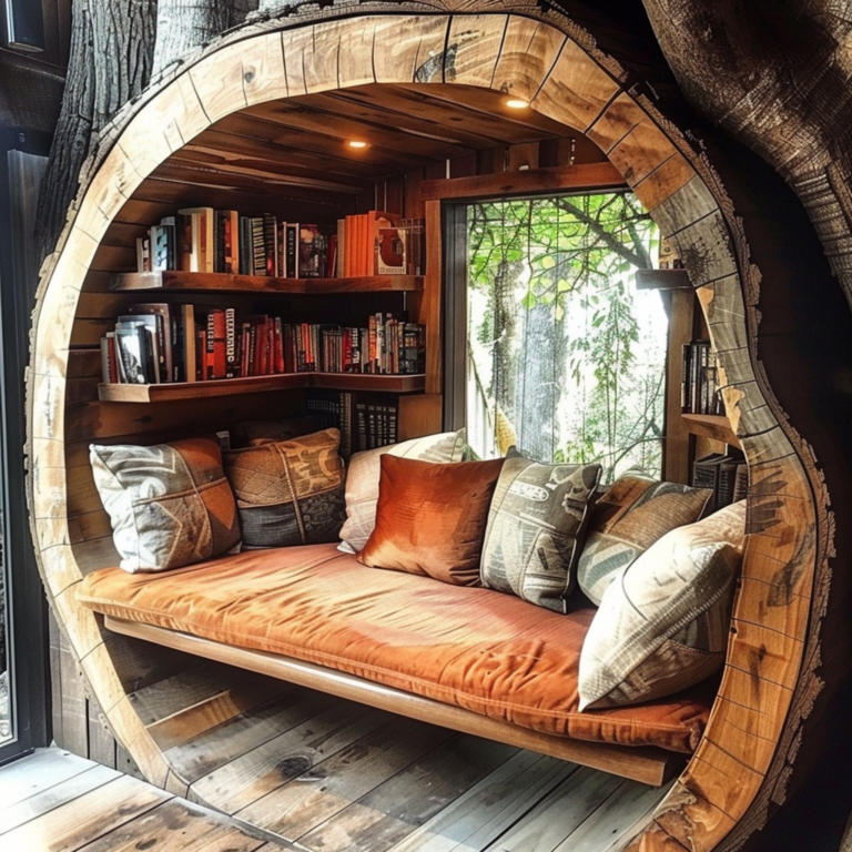 Cozy Retreats: Wood Log Reading Nooks for Ultimate Relaxation