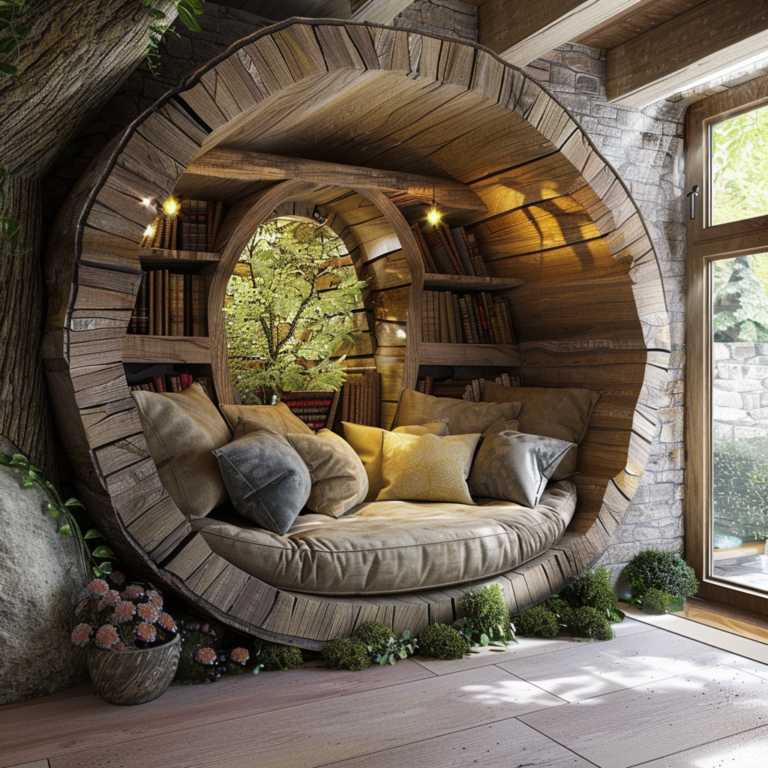 Cozy Retreats: Wood Log Reading Nooks for Ultimate Relaxation