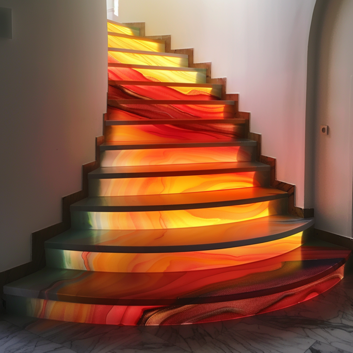 Ascending Beauty: Captivating Sunset-Inspired Staircases Unveiled