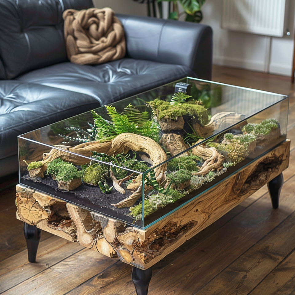 Green Elegance: Terrarium Coffee Tables Bringing Nature Indoors