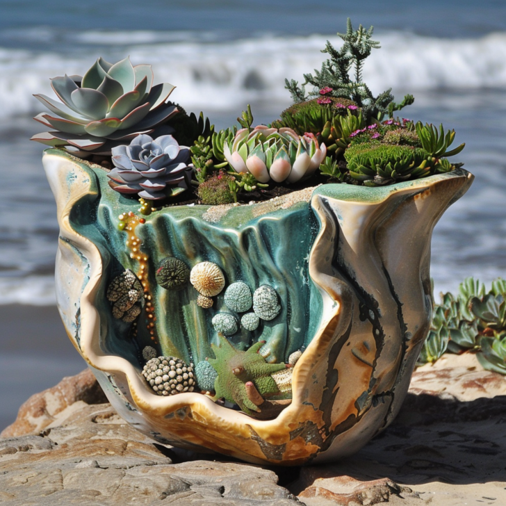 Ocean-Inspired Outdoor Planters: Bringing Coastal Charm to Your Garden