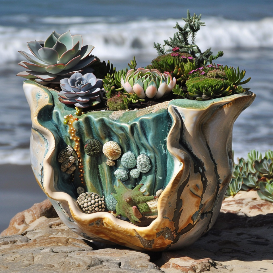 Ocean-Inspired Outdoor Planters: Bringing Coastal Charm to Your Garden