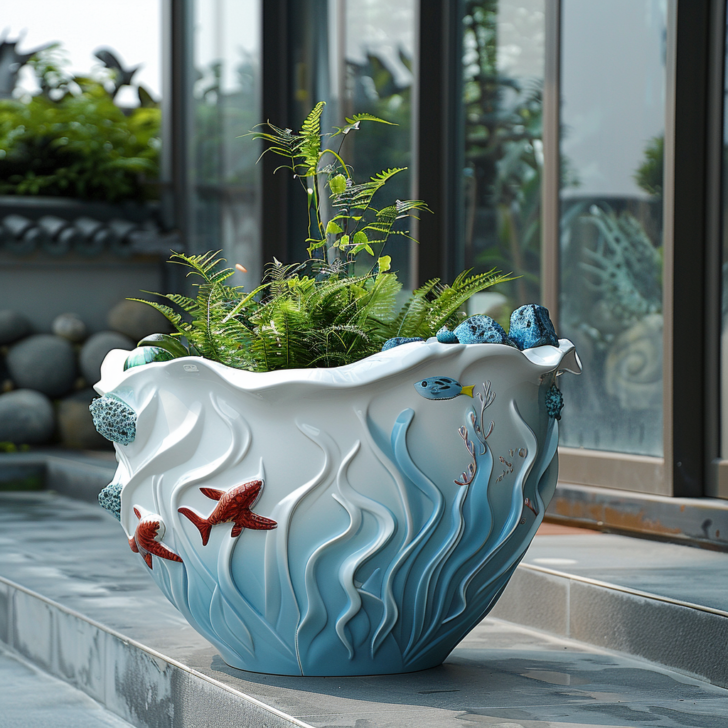 Ocean-Inspired Outdoor Planters: Bringing Coastal Charm to Your Garden