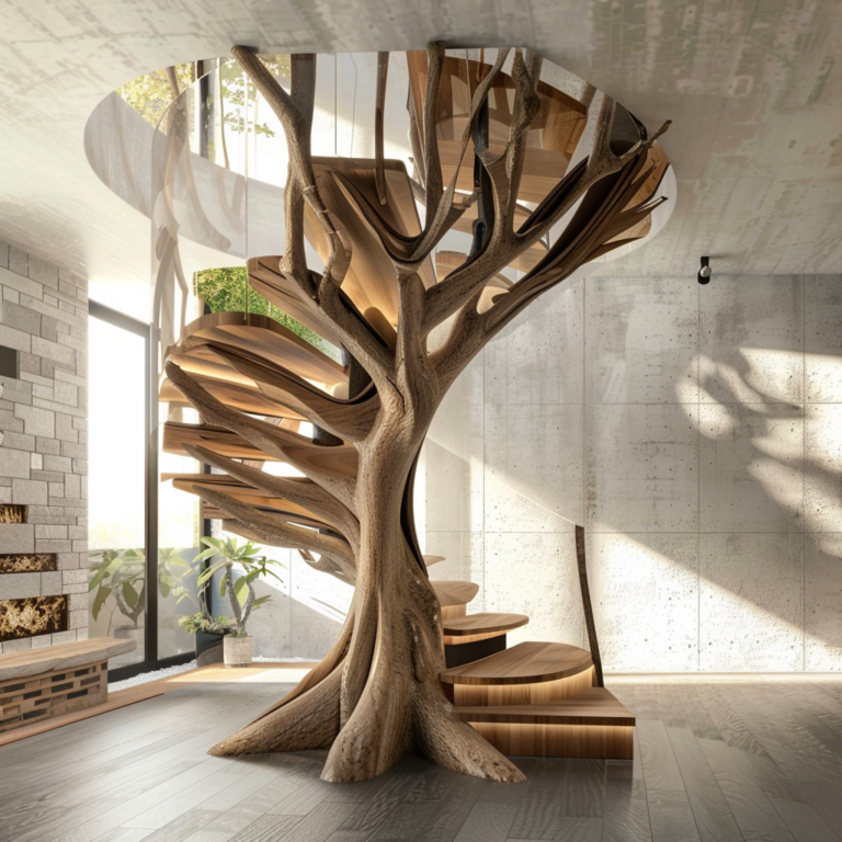 Bridging Home and Nature: Tree-Inspired Staircases for Organic Living