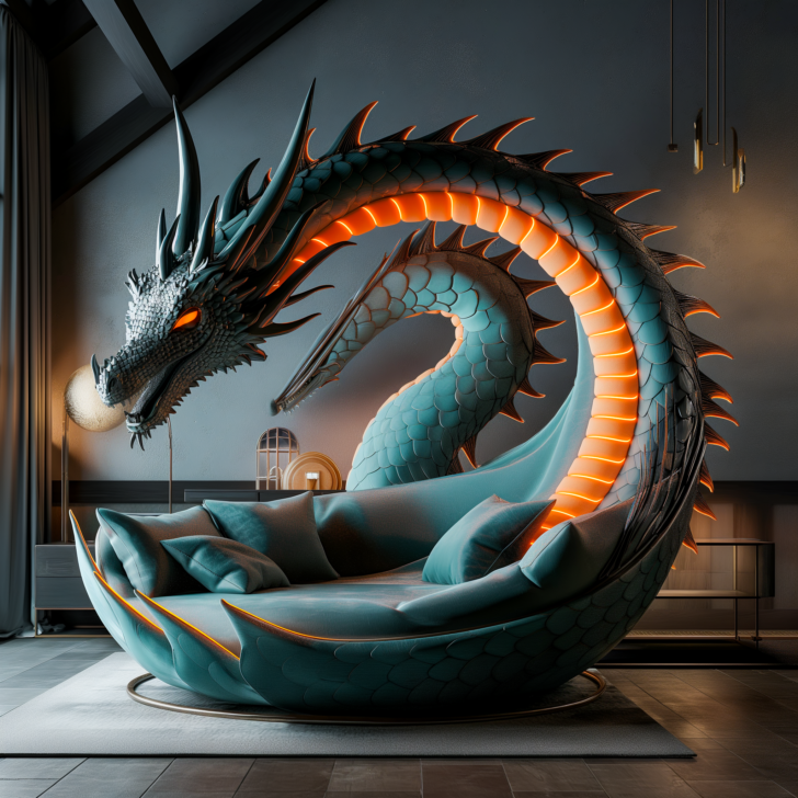 Dragons at Home: Unleashing Style and Comfort with Dragon-Shaped Sofas ...
