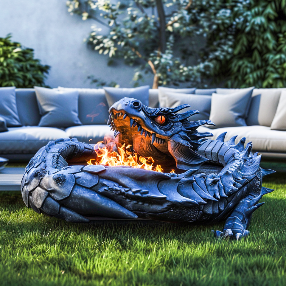 Roar Into Outdoor Entertaining: Dragon-Inspired Patio Fire Tables ...