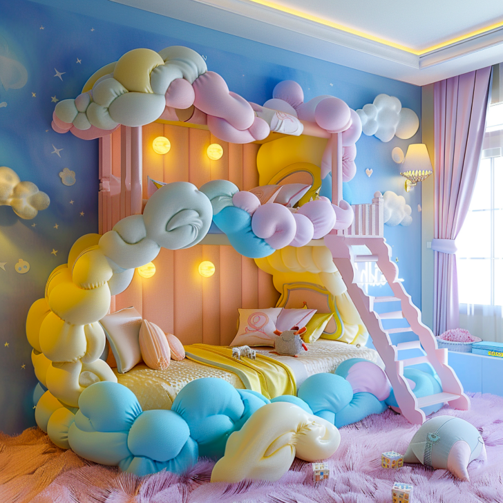 Sugar-Coated Slumber: Dive into Marshmallow Bunk Beds for Sweet Sleep ...