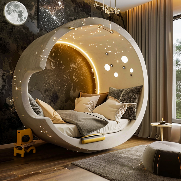 Bedtime Odyssey: Transform Your Room with Spherical Space-Themed Beds ...