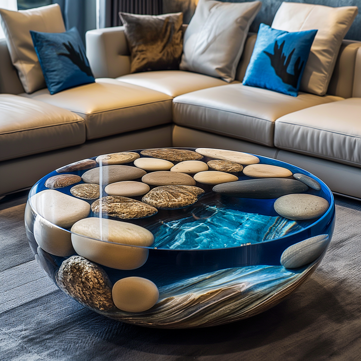 Riverside Revival: Redefining Elegance with River Rock Coffee Tables ...