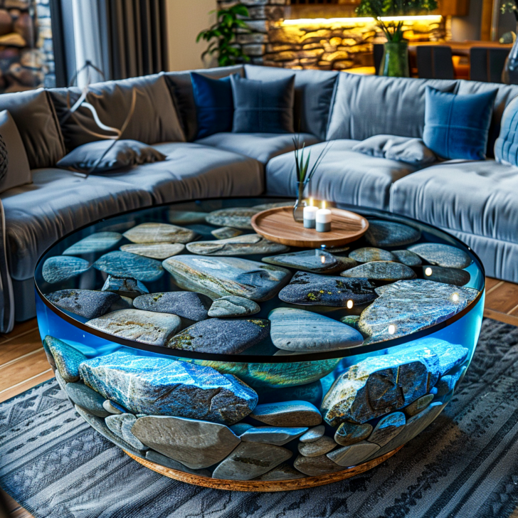 Riverside Revival: Redefining Elegance with River Rock Coffee Tables ...