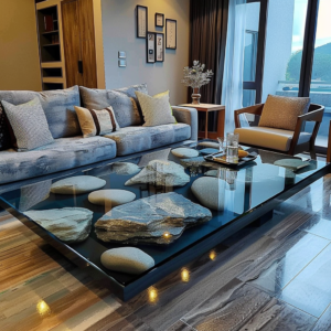 Riverside Revival: Redefining Elegance with River Rock Coffee Tables ...