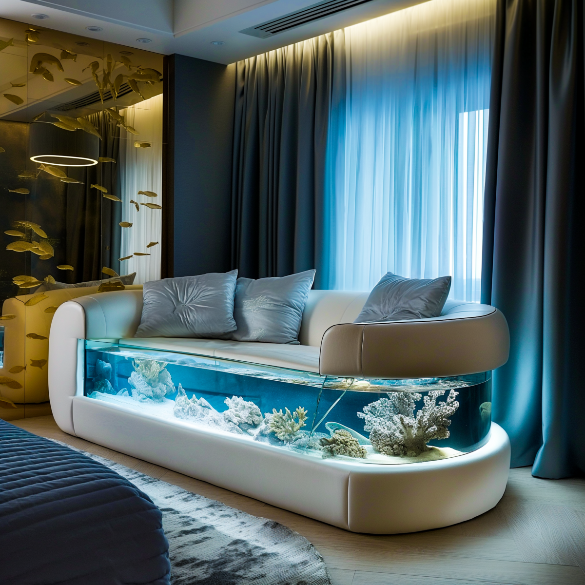 Undersea Serenity: Embracing Relaxation with Aquarium Sofas ...