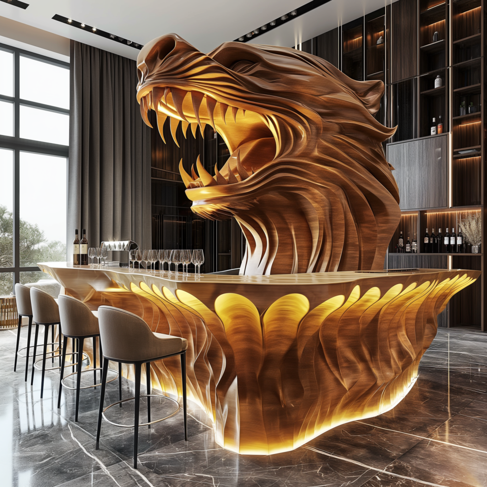 Lion's Lair: Majestic Kitchen Bar Designs Inspired by the King of the ...