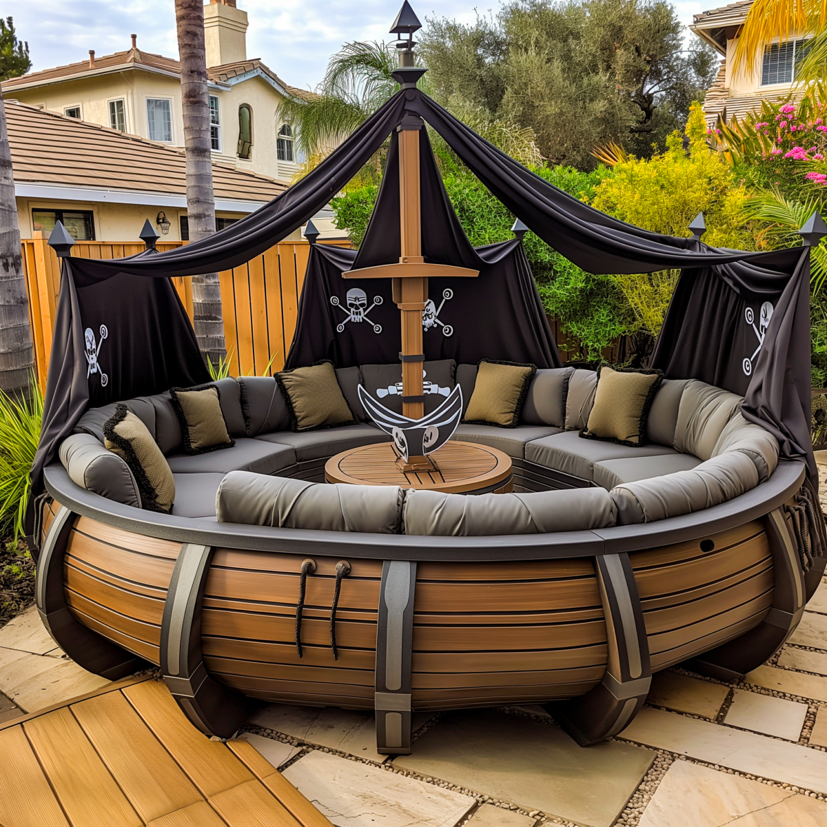 Arrr-mazing Outdoor Living: Pirate Ship Inspired Patio Sofas ...