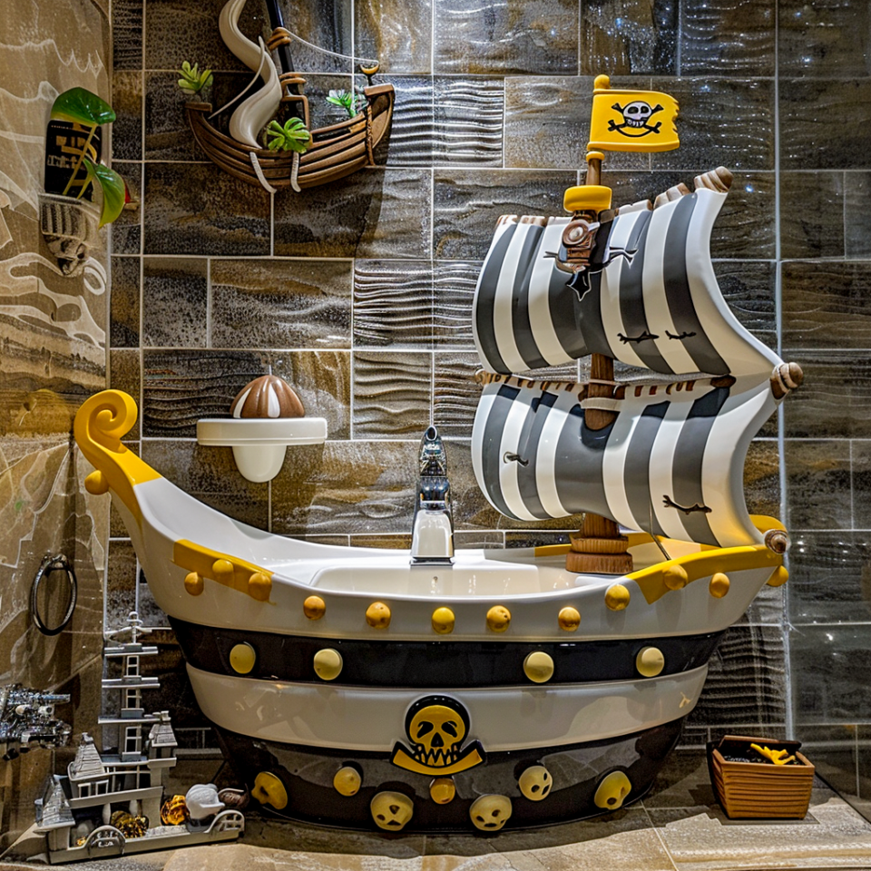 Raise the Jolly Roger: Transform Your Bathroom with Pirate Ship ...