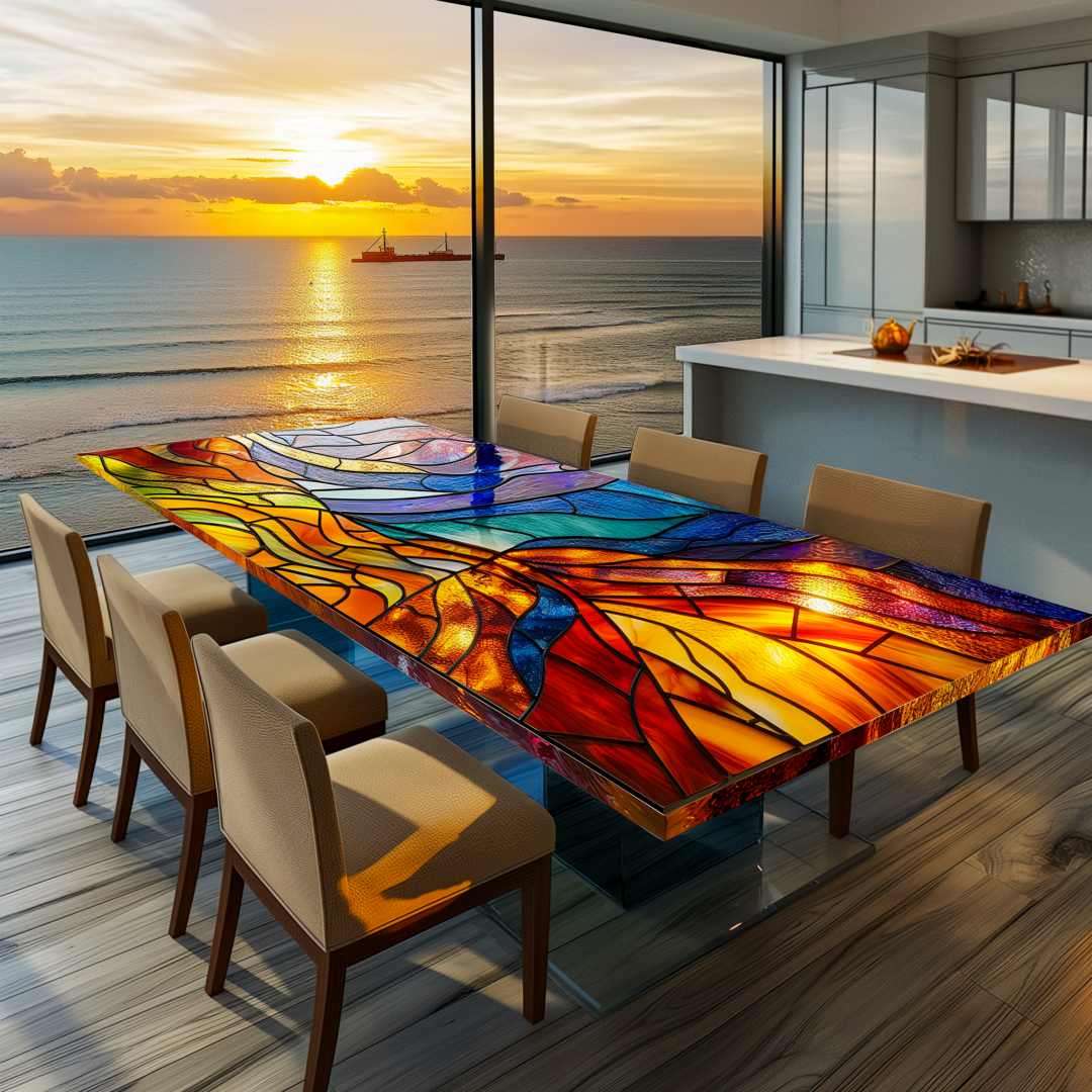 Gather 'Round in Radiance: Elevate Your Dining Space with Stained Glass ...