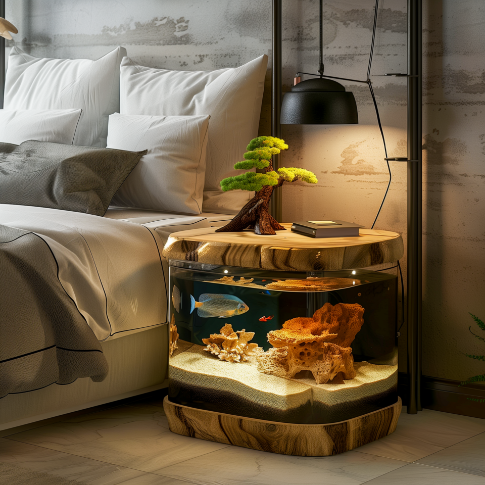 Underwater Dreams: Transform Your Bedroom with Aquarium Bedside Tables ...