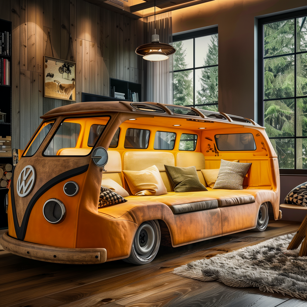 Gear Up Your Living Space: Volkswagen-Shaped Sofas for Style and ...