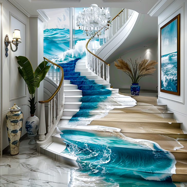 Shoreline Elegance: Unveiling the Enchantment of Beach Epoxy Stairs ...