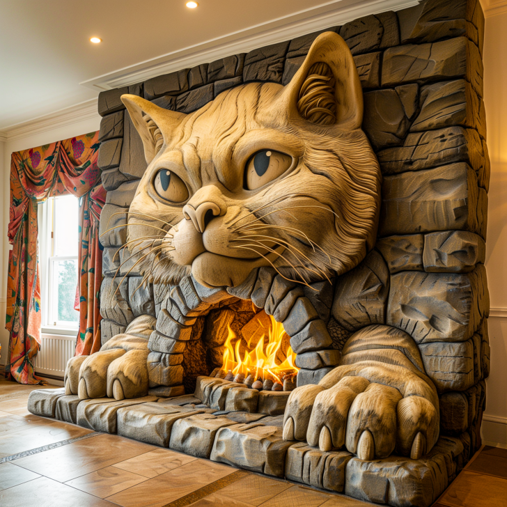 Cozy and Cat-tastic: Transform Your Home with Cat-Inspired Fireplaces ...