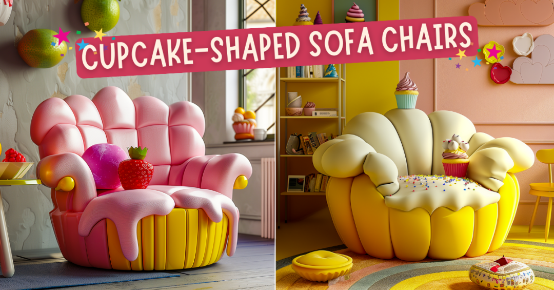 Sink into Sweetness: The Irresistible Allure of Cupcake-Shaped Sofa ...