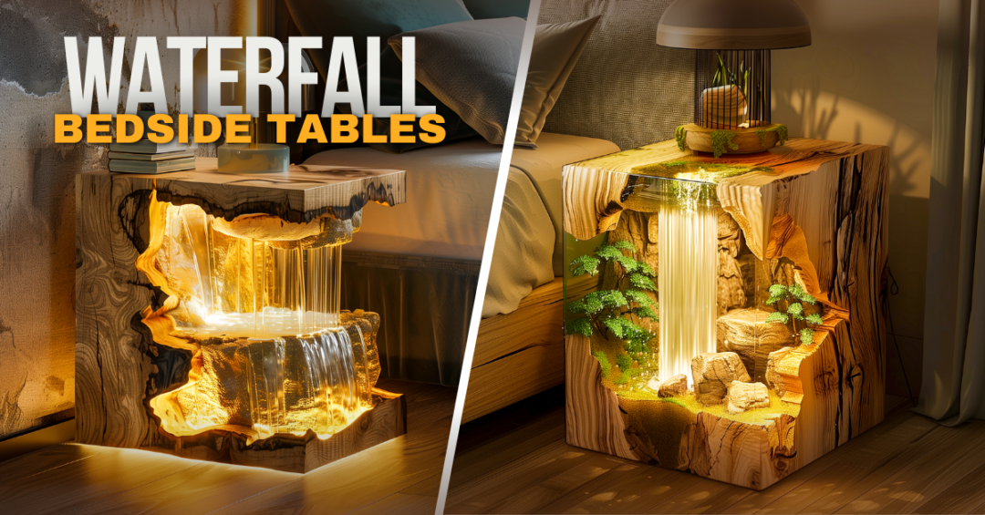 Aqua Dreams: Dive into the World of Waterfall Epoxy Bedside Tables ...