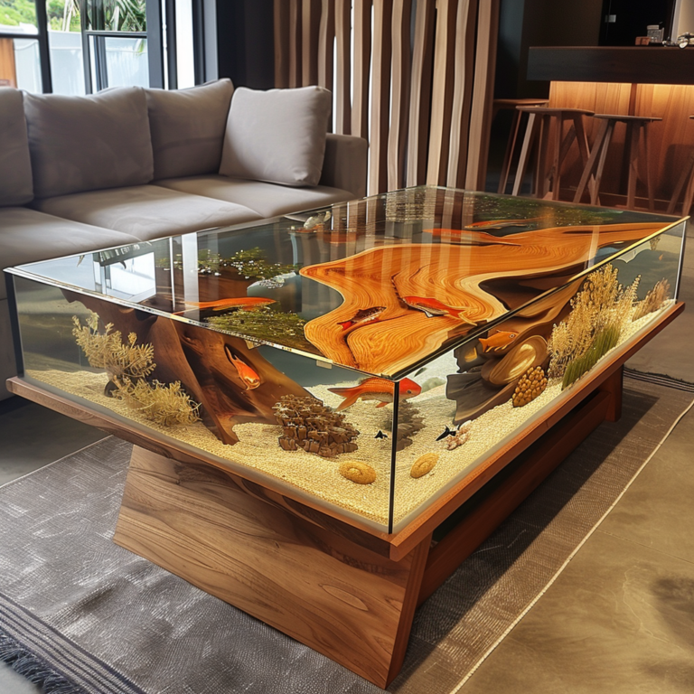 Underwater Elegance: Aquarium Center Tables for Your Living Space