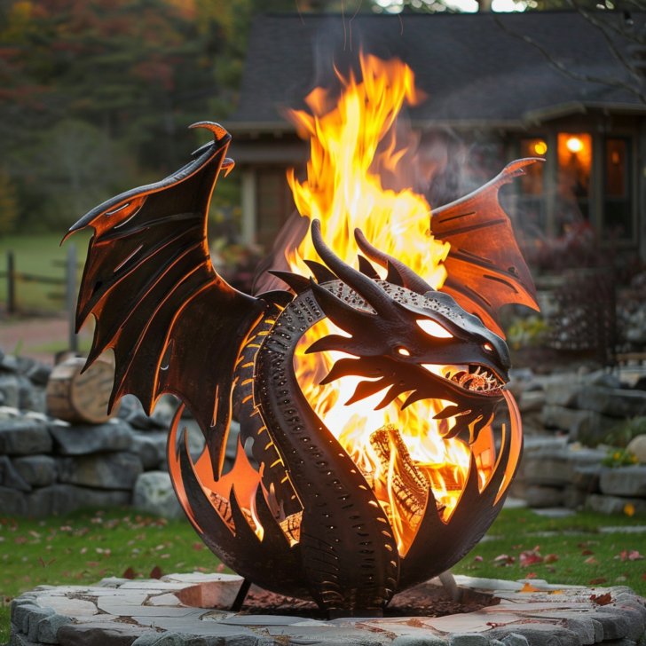 Fiery Fantasies: Stunning Dragon Fire Pits to Ignite Your Outdoor Space