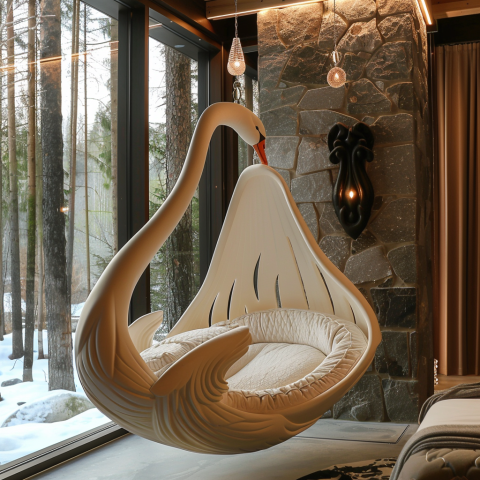 Elegant Escapes: Indoor Swan Hanging Loungers for Serene Living