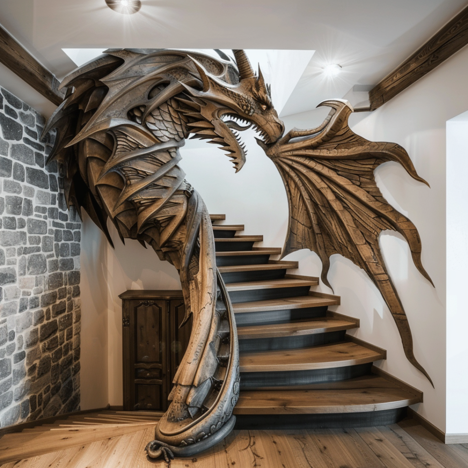 Dragon's Ascent: Marvel at Majestic Dragon Staircases
