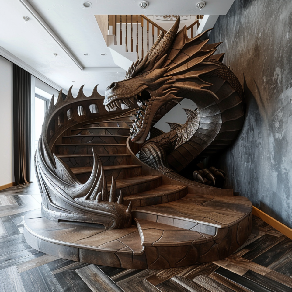 Dragon's Ascent: Marvel at Majestic Dragon Staircases