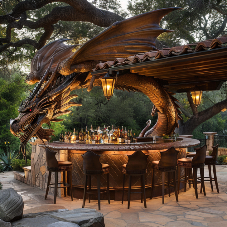 Fire and Flair: Dragon-Inspired Patio Bars for Mythical Outdoor ...
