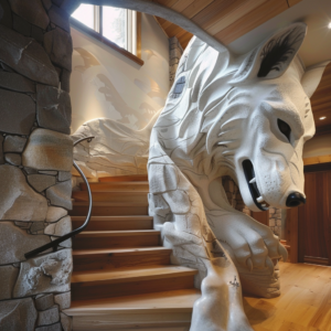 Majestic Wolf Staircases: A Visual Journey Through Nature-Inspired Design