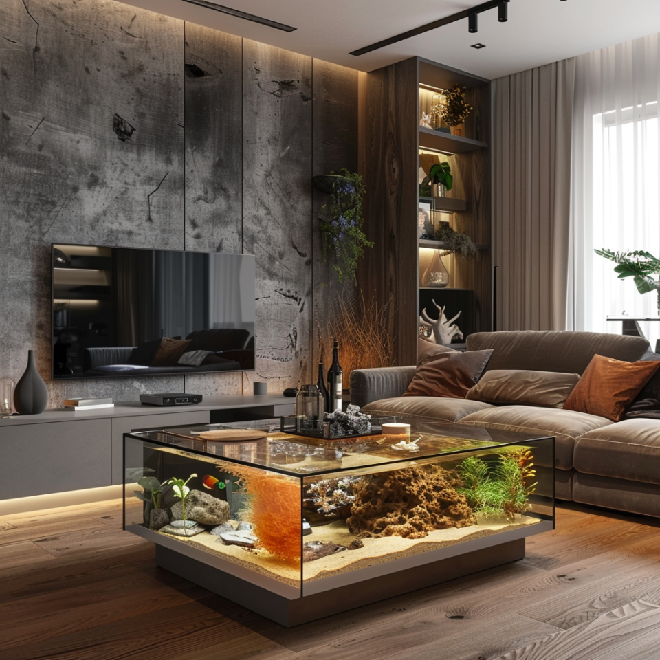 Underwater Elegance: Aquarium Center Tables for Your Living Space