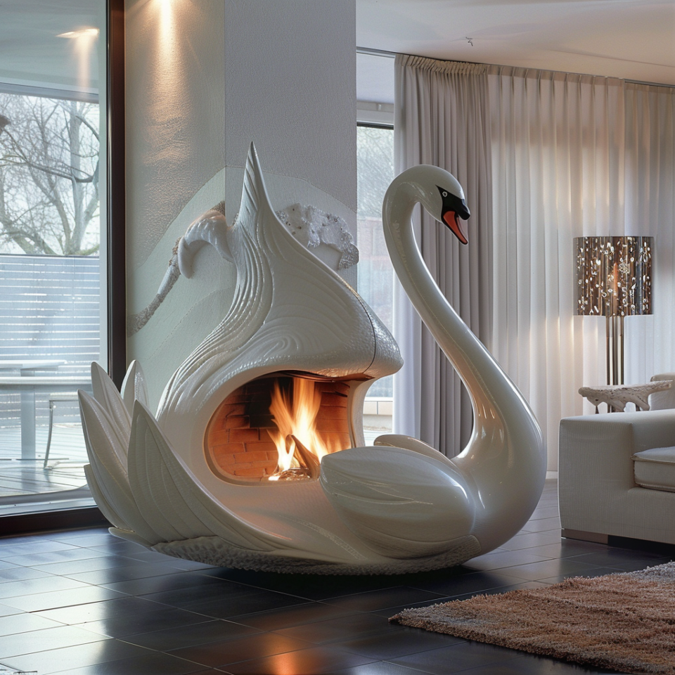 Graceful Warmth: Enchanting Swan Fireplaces to Elevate Your Home Decor
