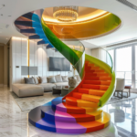 Step into Color: Vibrant Rainbow Staircases to Brighten Your Home