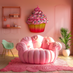 Sink into Sweetness: The Irresistible Allure of Cupcake-Shaped Sofa ...