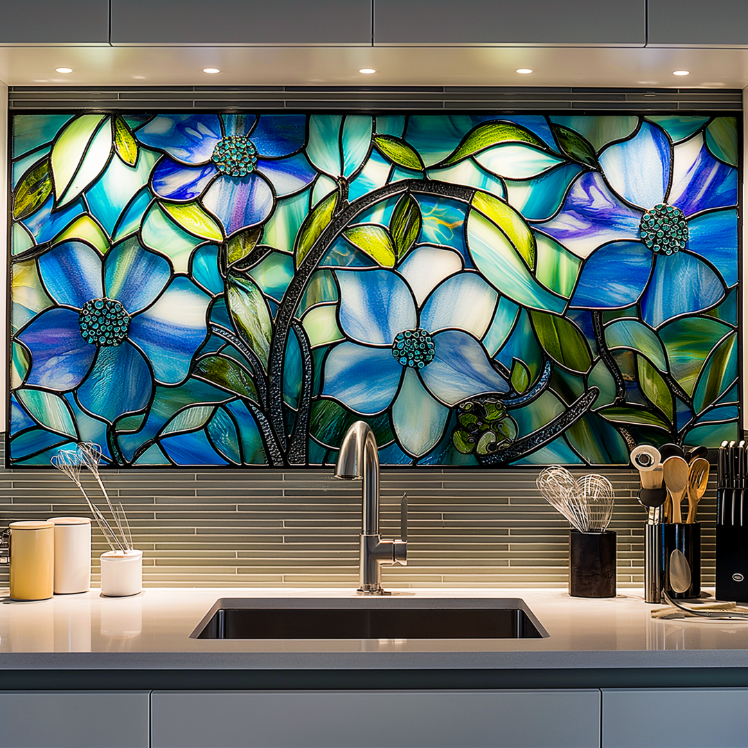 Brighten Your Kitchen: The Elegance of Stained Glass Backsplashes ...