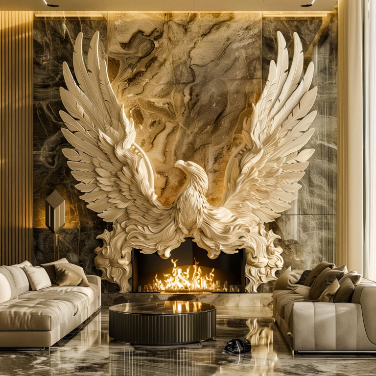 Feathers and Flames: Crafting Eagle-Inspired Fireplaces for Nature's ...