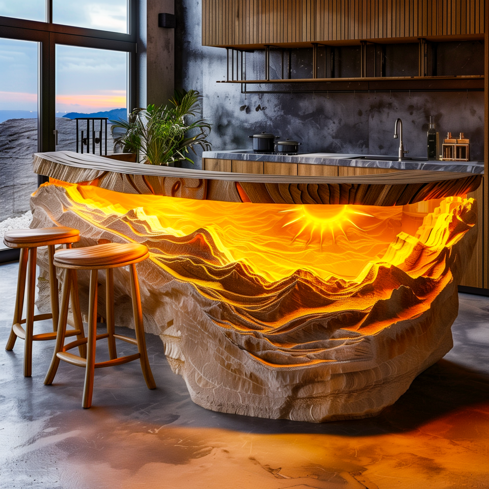 Warm Mornings: Designing the Perfect Sunset-Inspired Kitchen Islands ...