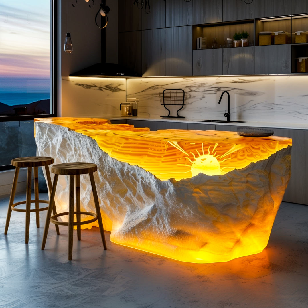 Warm Mornings: Designing the Perfect Sunset-Inspired Kitchen Islands ...