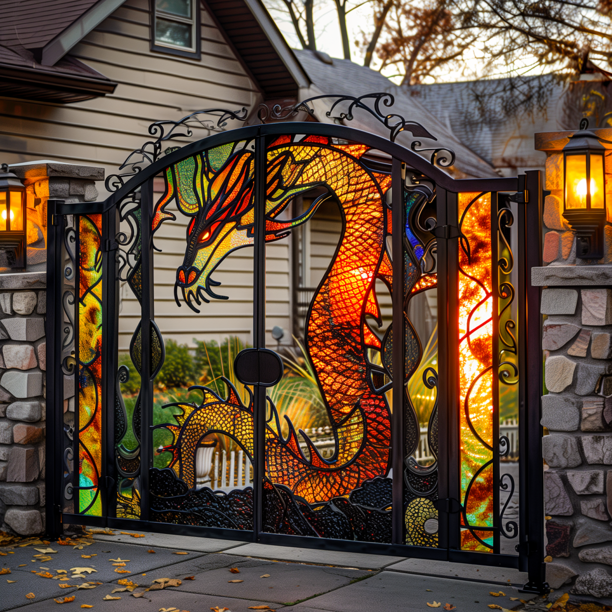 Radiant Entrances: The Timeless Beauty of Stained Glass Gates ...