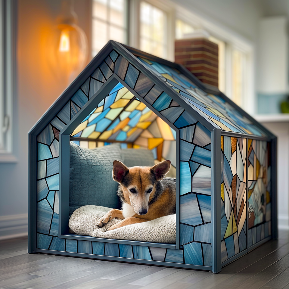 Let Your Pooch Dream in Color: The Artistry of Stained Glass Dog Beds ...