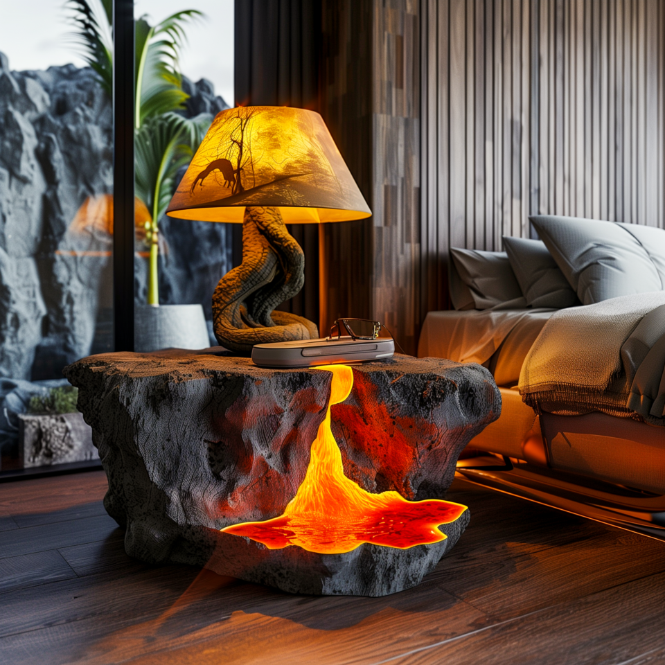 Fiery Furnishings: Transform Your Bedroom with Lava-Inspired Bedside ...